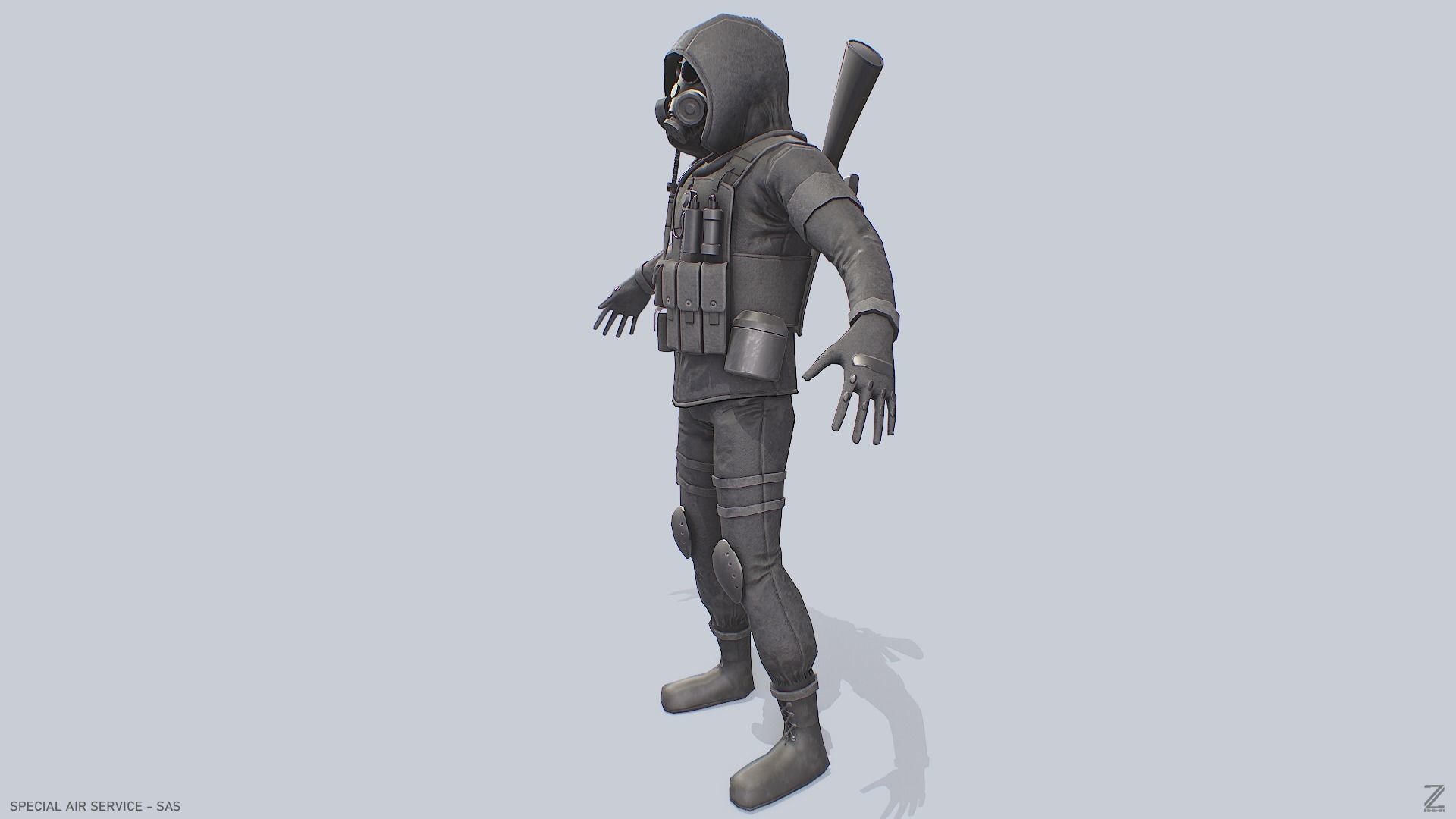 3D model Military SAS VR / AR / low-poly | CGTrader