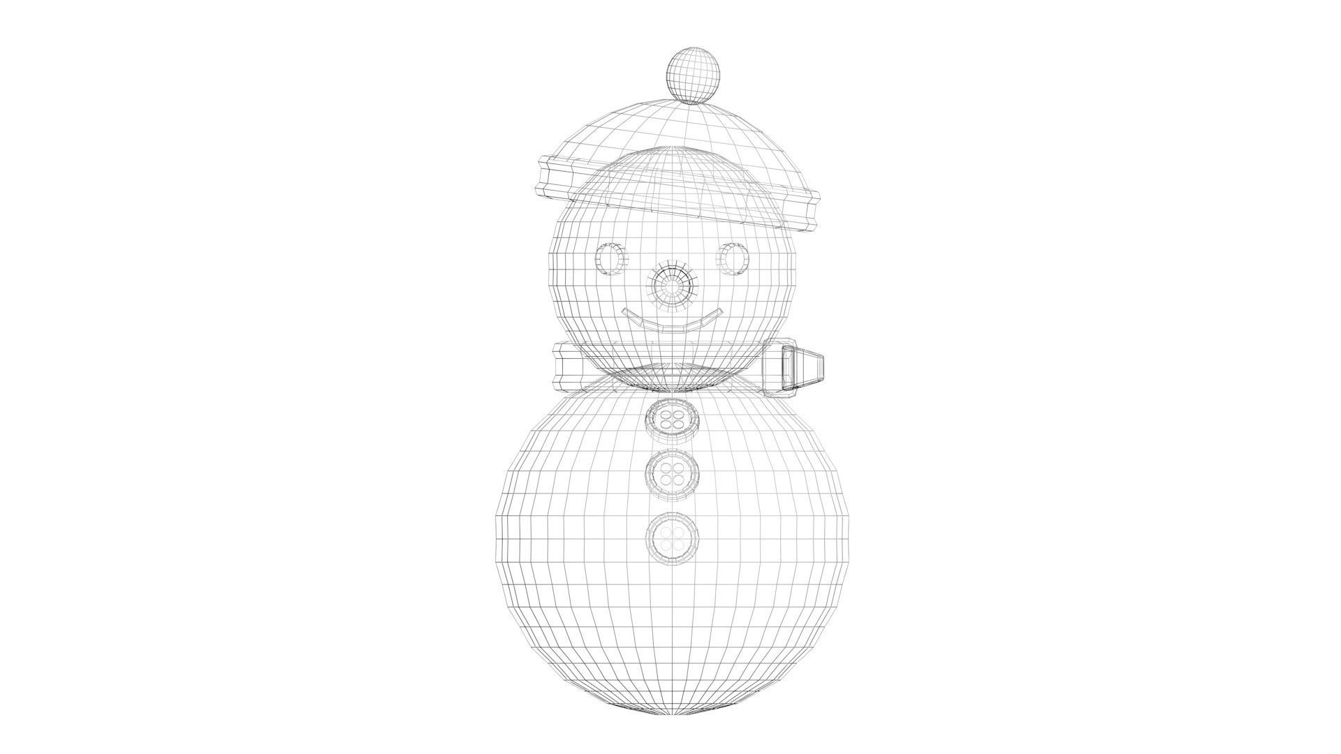 3D model Low Poly Game Ready Snowman VR / AR / low-poly | CGTrader