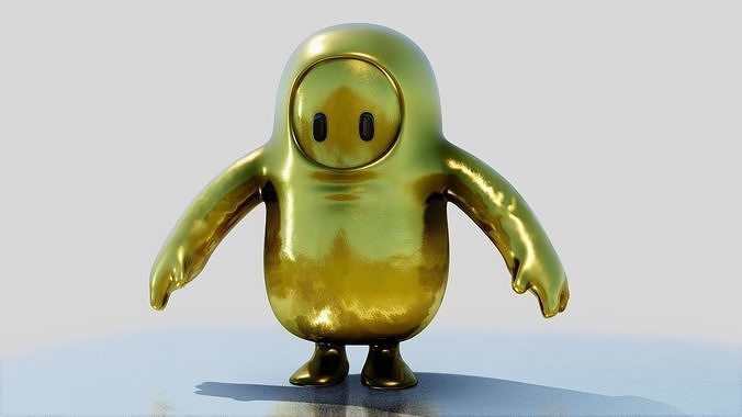 Golden Fall Guys Character 3D model | CGTrader