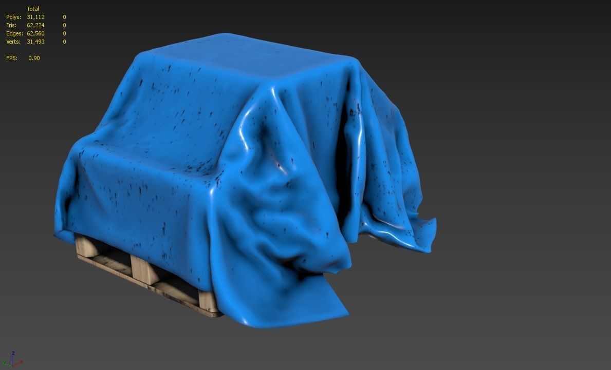 3D model Tarp with Pallet M01 VR / AR / low-poly | CGTrader