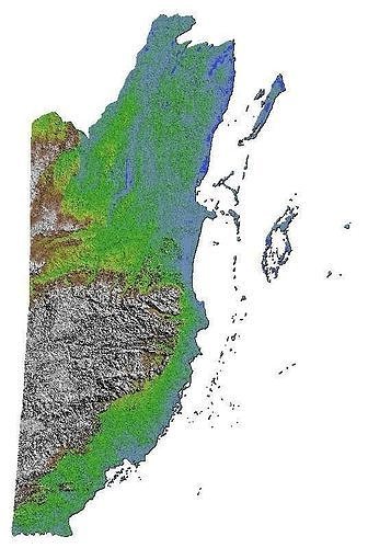 3D Terrain Digital Elevation topo Model of Belize 3D model 3D printable ...
