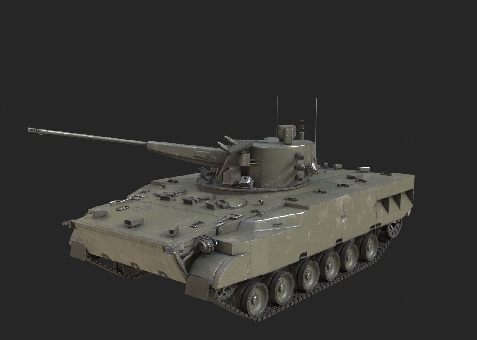 3D model 4 coatings of Russian 2S38 Derivatsiya-PVO self-propelled AA ...