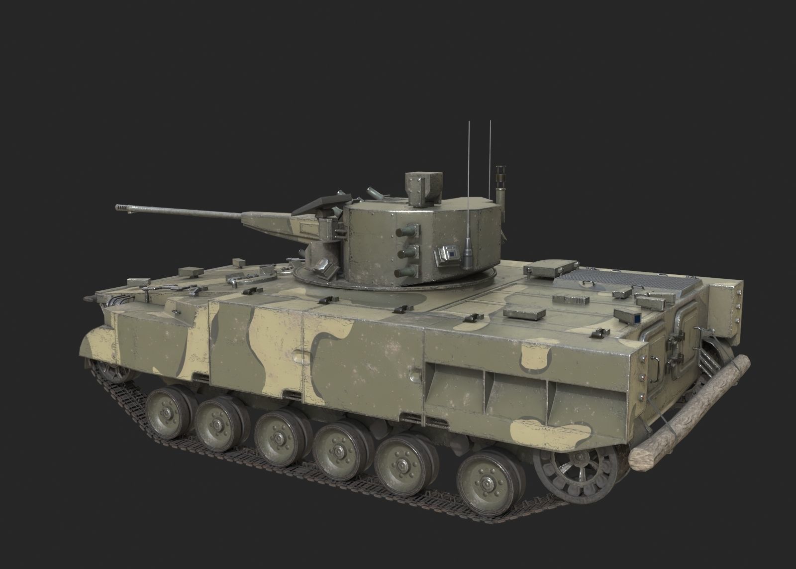 3D model 4 coatings of Russian 2S38 Derivatsiya-PVO self-propelled AA ...
