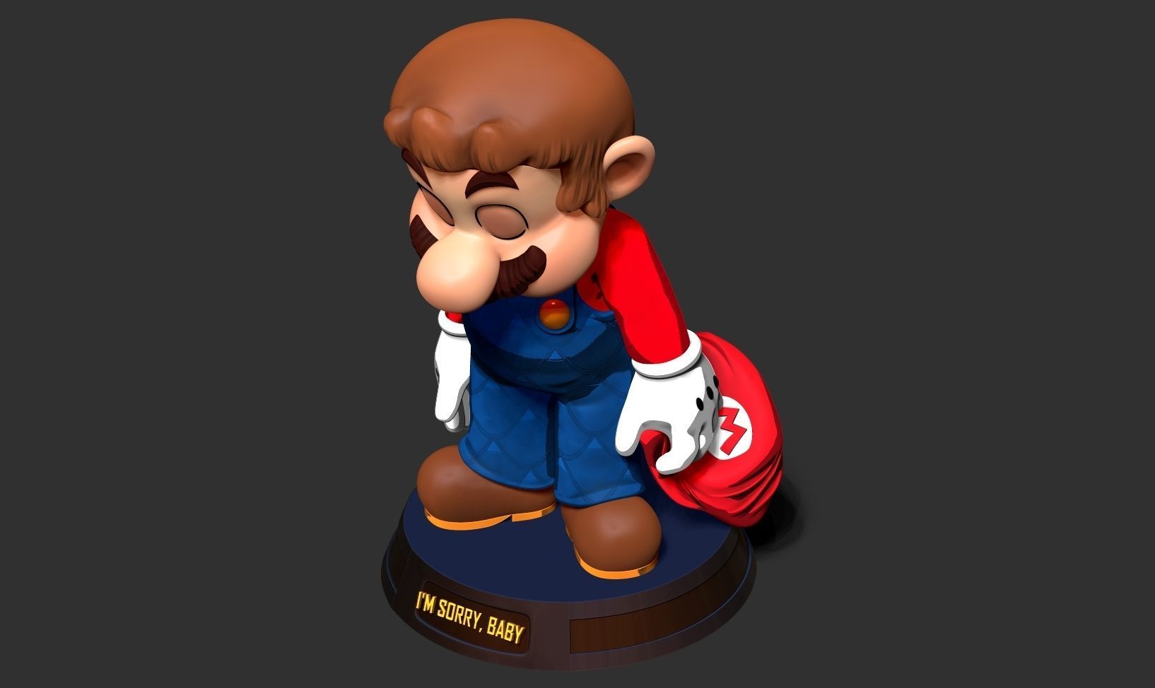 Mario is sorry 3D model 3D printable | CGTrader