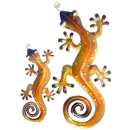 Traditional Iron Gecko Wall Decor - 3 Colour 3D model | CGTrader