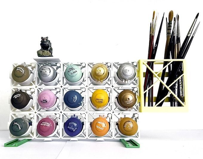 Rack It Up - modular paint rack 3D model 3D printable | CGTrader