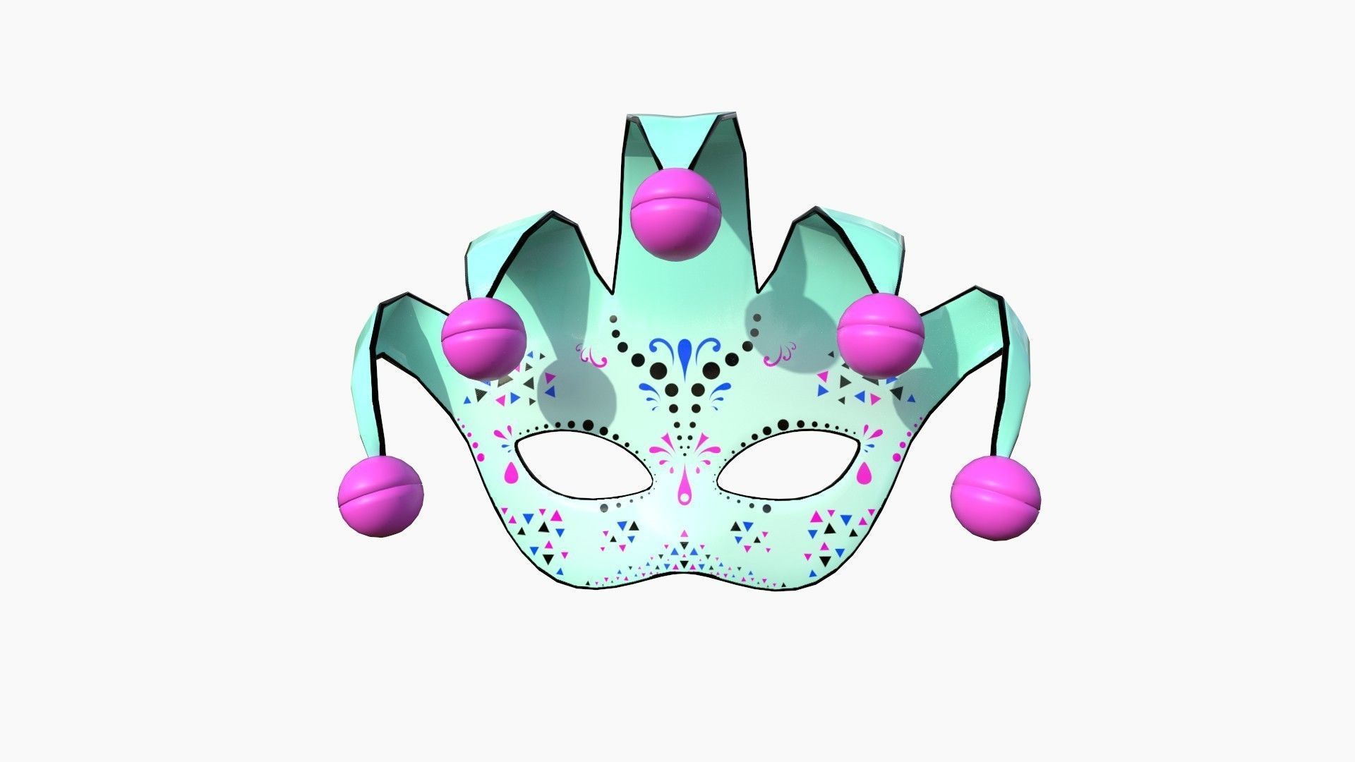 3D model Carnival Mask H13 Cartoon - Costume Character Design VR / AR ...