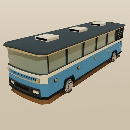 OLD NOSTALGIC BUS MODEL 3D model | CGTrader