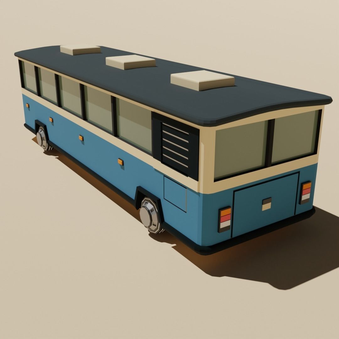 OLD NOSTALGIC BUS MODEL 3D model | CGTrader