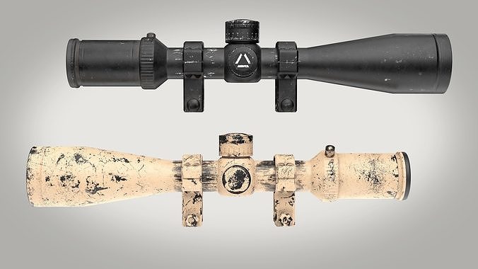 3D model Rifle Scope Two Texture sets VR / AR / low-poly | CGTrader