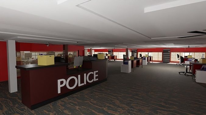 3D model Police Station interior VR / AR / low-poly | CGTrader