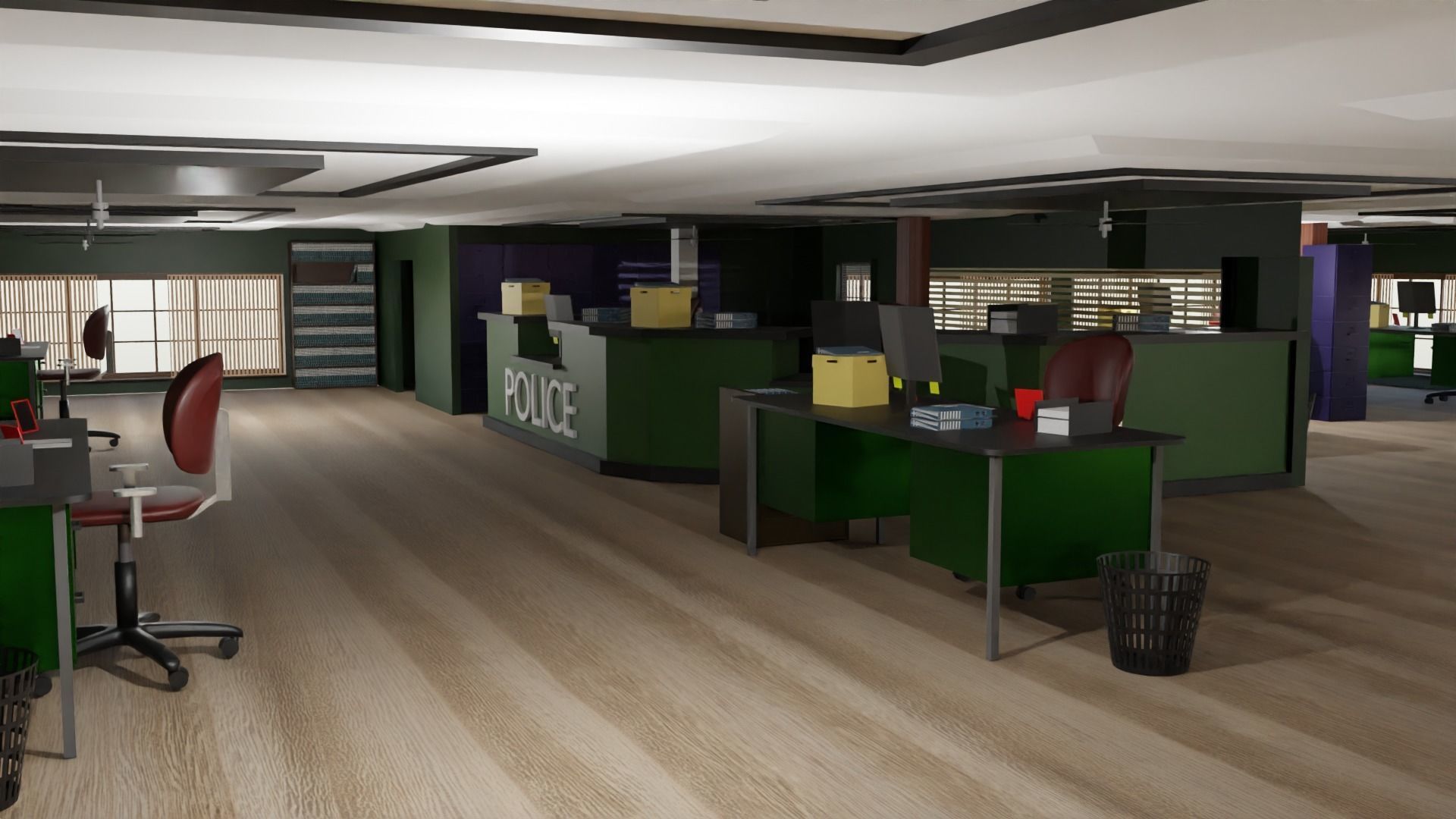 3D model Police Station interior VR / AR / low-poly | CGTrader