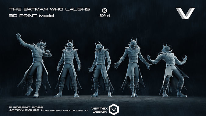 The batman who laughs - Action Figures 3D model 3D printable | CGTrader