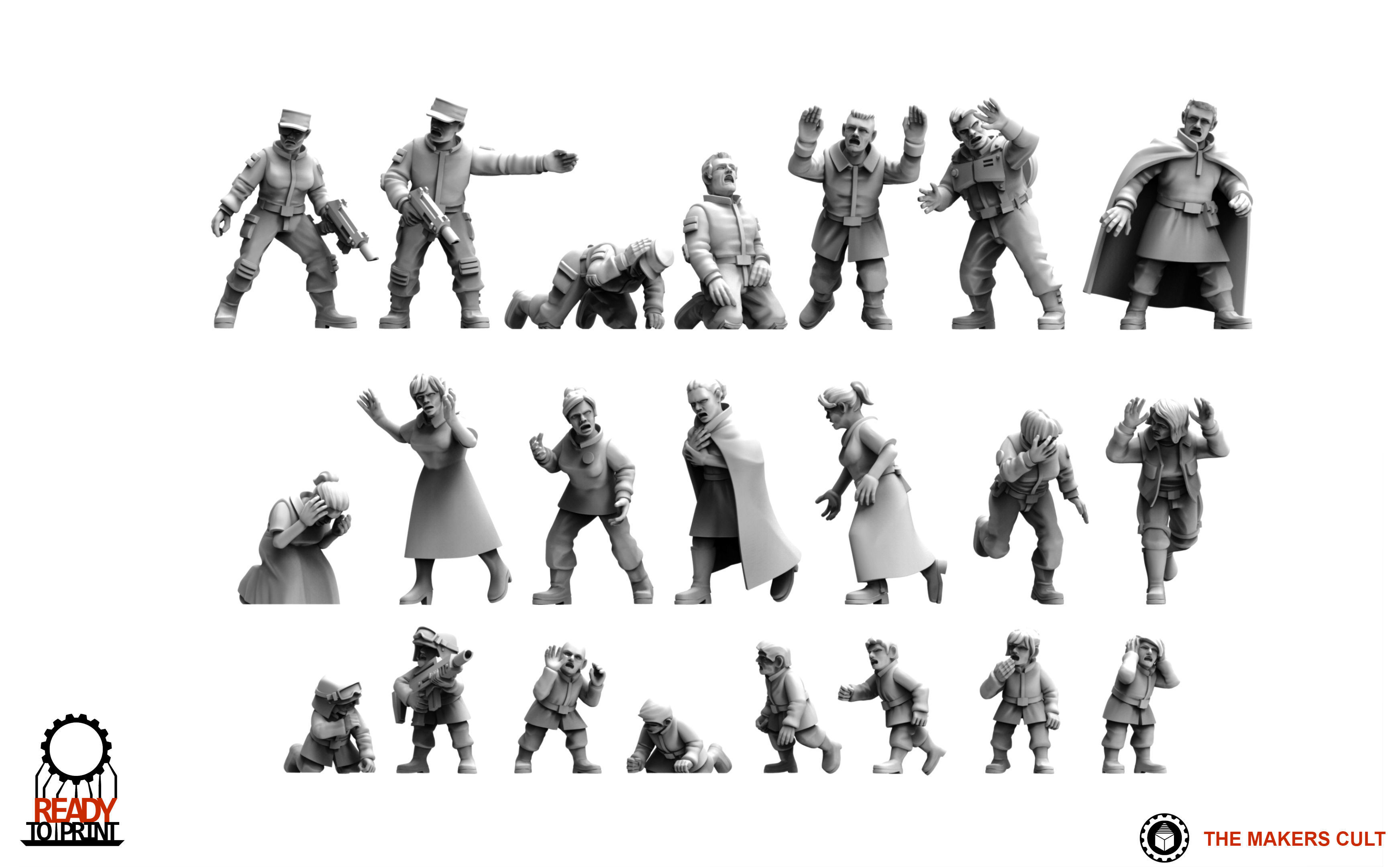 Universal Guard - Civilians Pack 1 3D model 3D printable | CGTrader