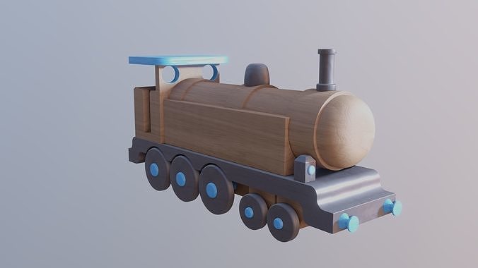 3D model WOODEN LARGE TRAIN TOY - RogueFilmProductions VR / AR / low ...