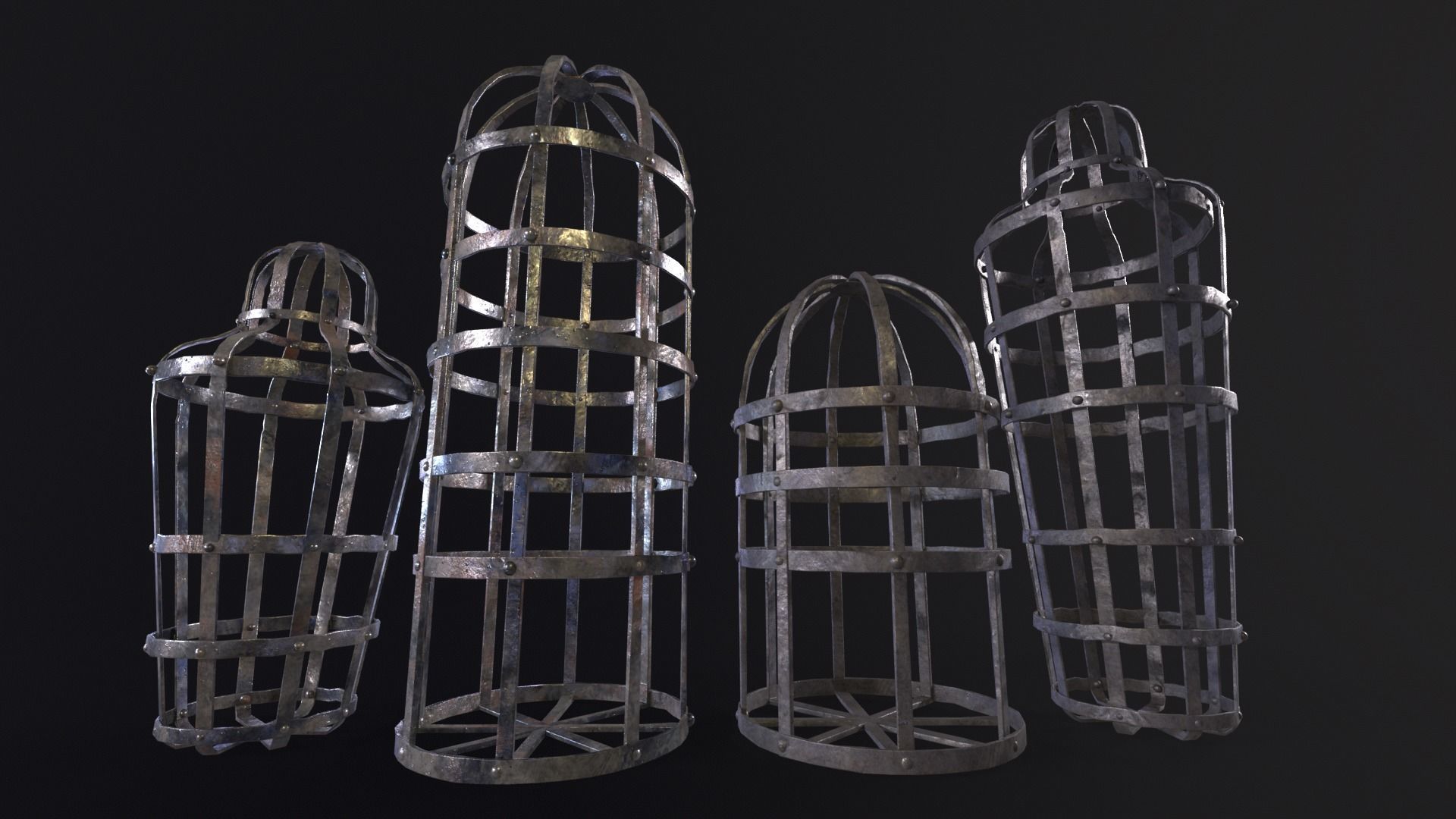 3D model Medieval Iron Cages VR / AR / low-poly | CGTrader