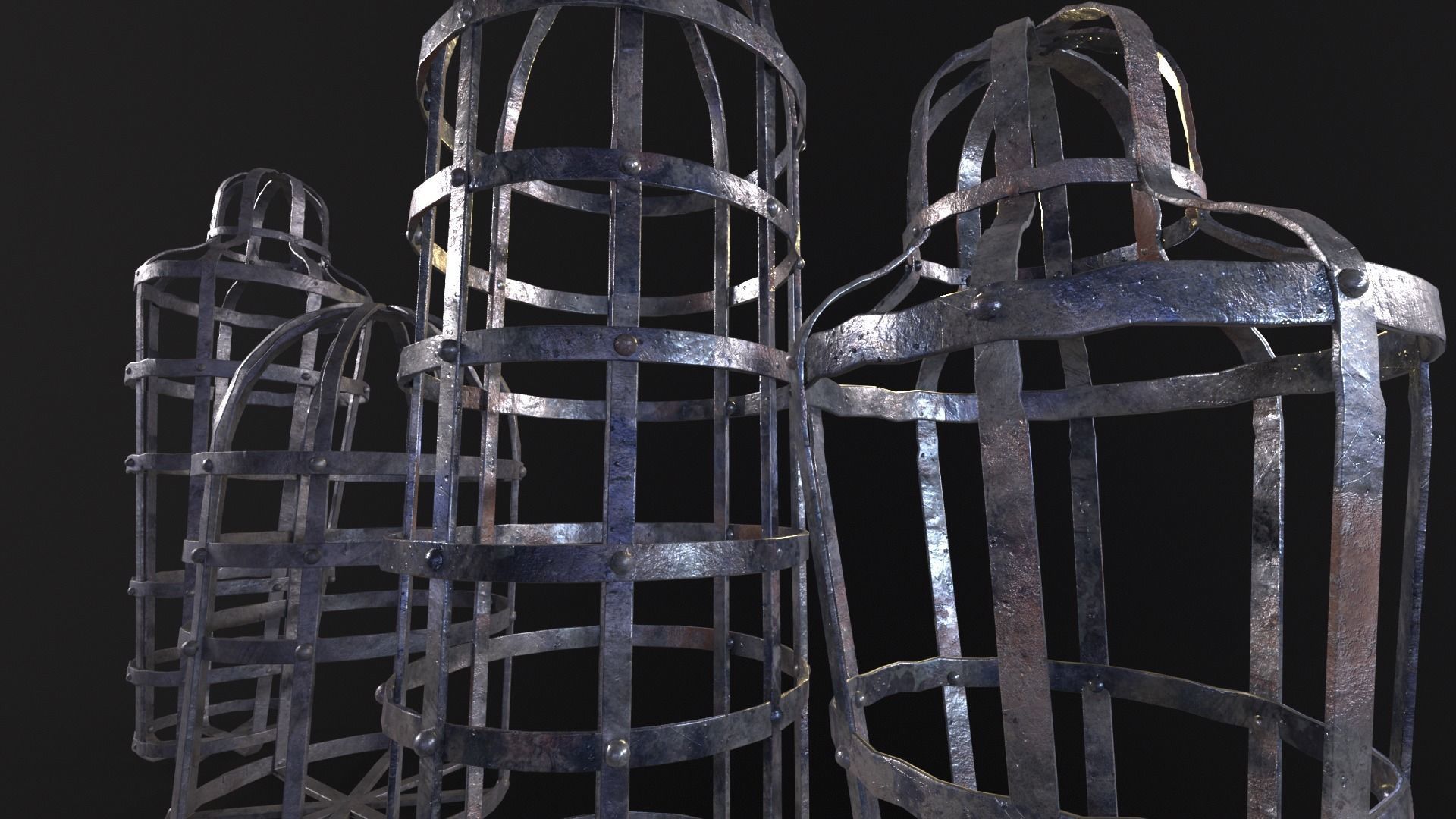 3D model Medieval Iron Cages VR / AR / low-poly | CGTrader