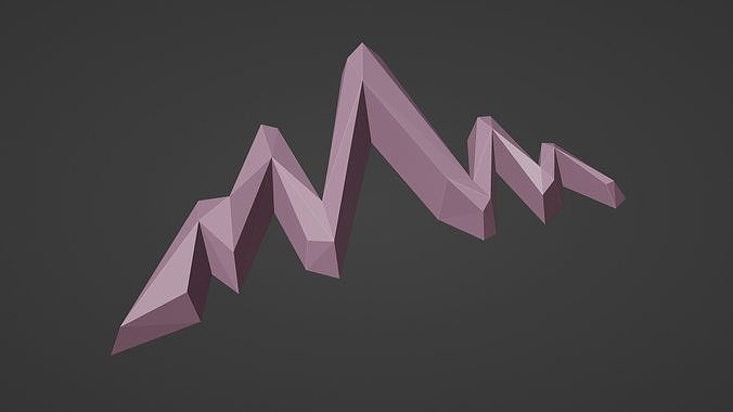 Mountain Logo low-poly for 3D print as a decoration deco 3D model 3D ...