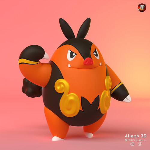 Pokemon pignite 3D model 3D printable | CGTrader