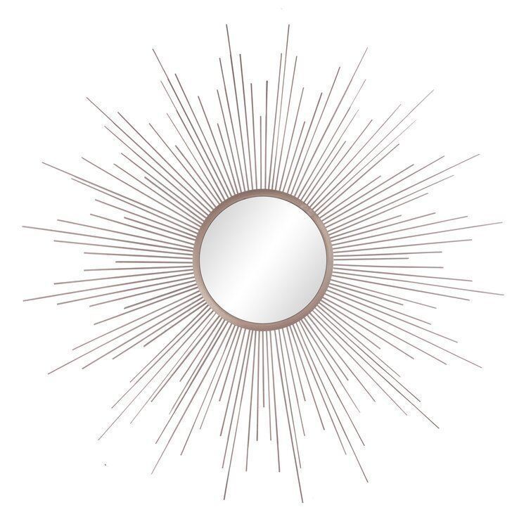 Lathan Round Spoke Sunray Starburst Wall Mount Accent Mirror 3D model ...