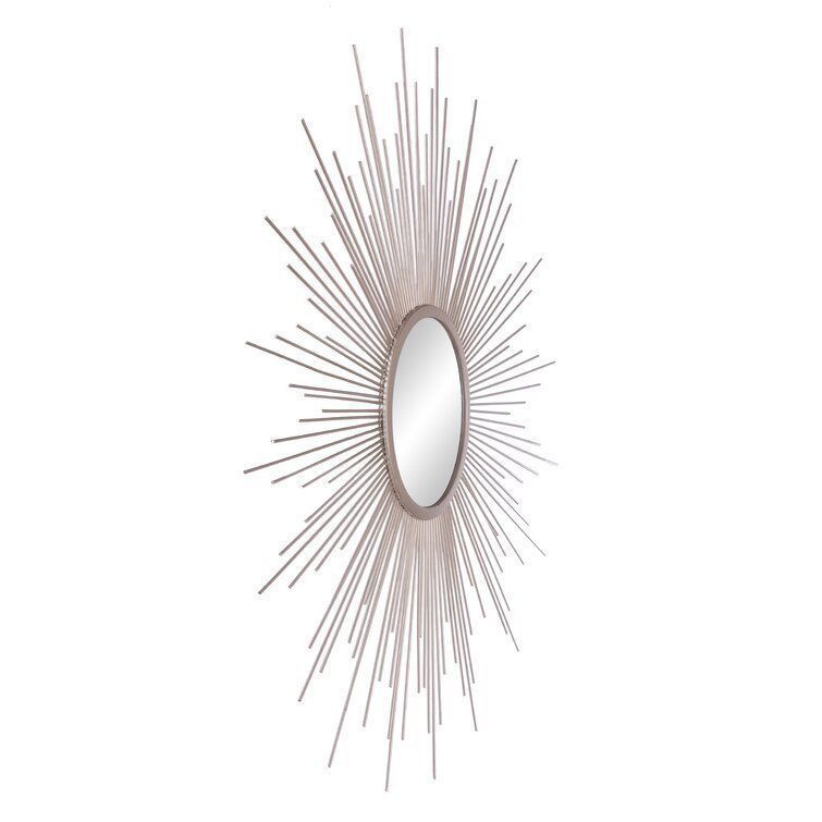 Lathan Round Spoke Sunray Starburst Wall Mount Accent Mirror 3D model ...