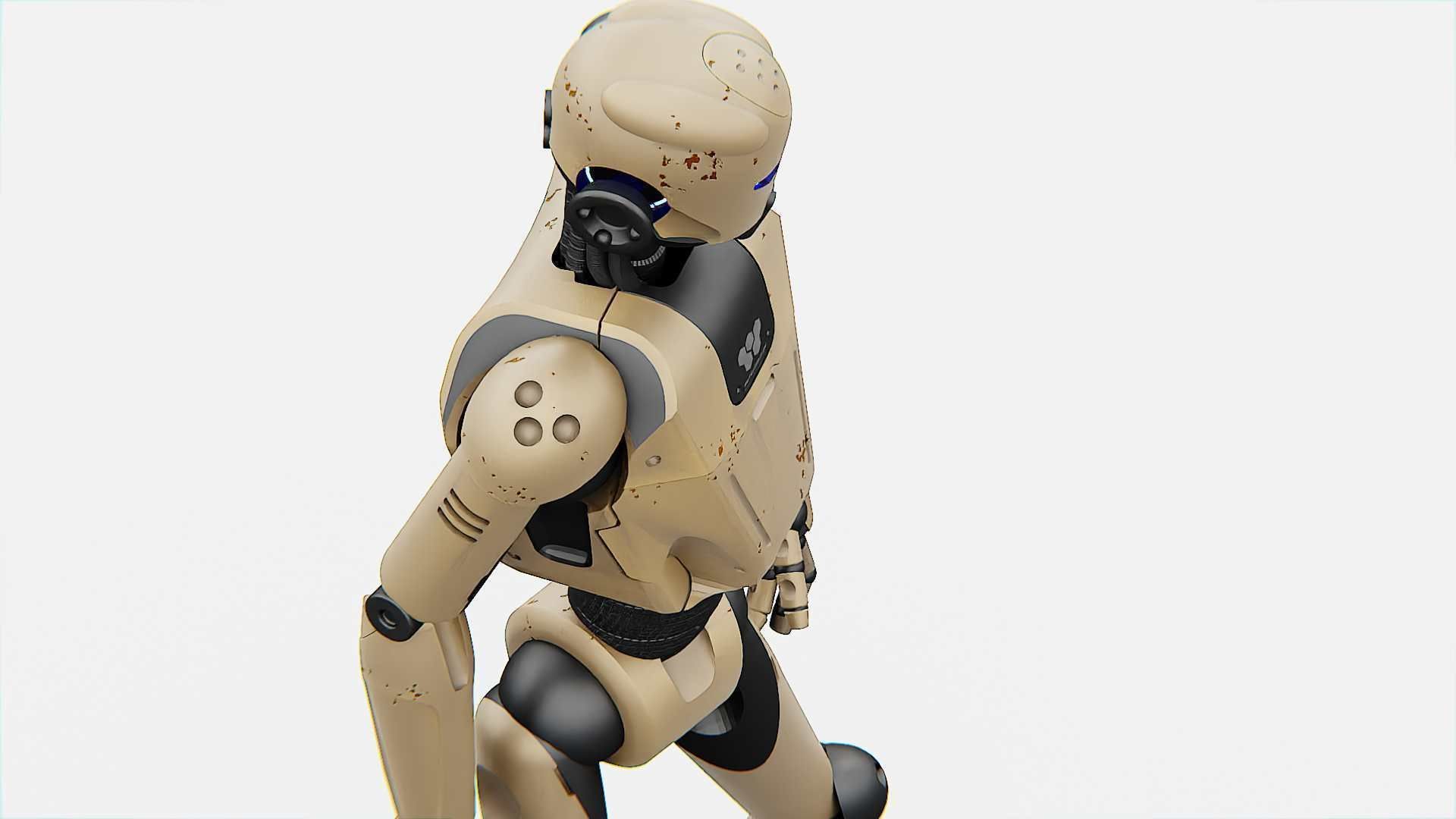 ANDROID JUNO-B Rigged for Unreal Engine - Unity - MIXAMO 3D model ...