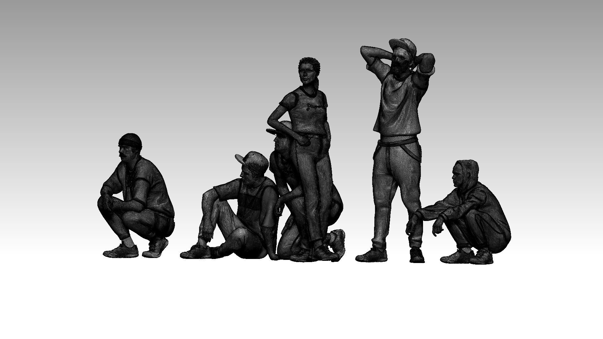 young people 3D model 3D printable | CGTrader