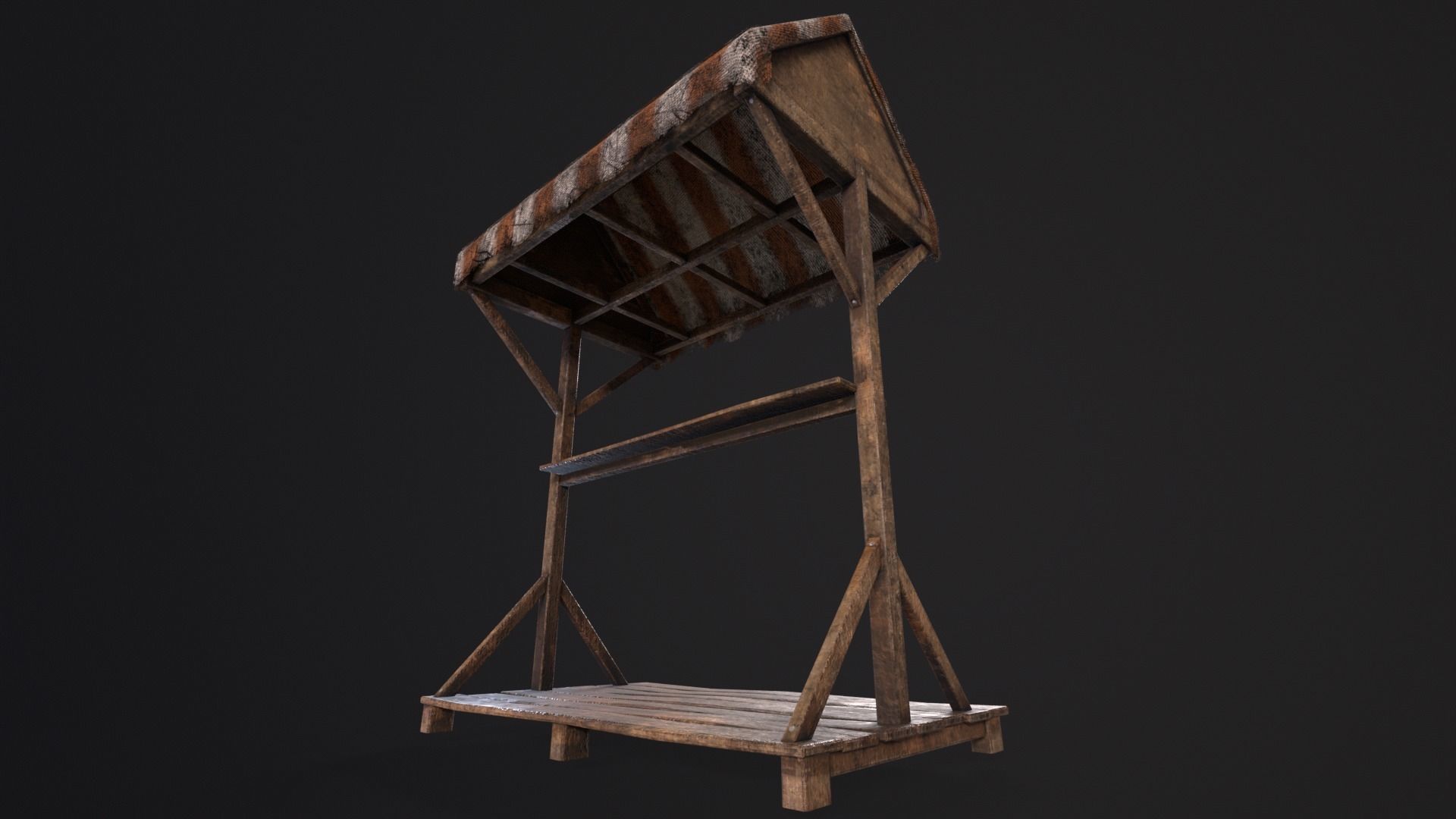 3D model Medieval Market Stand VR / AR / low-poly | CGTrader
