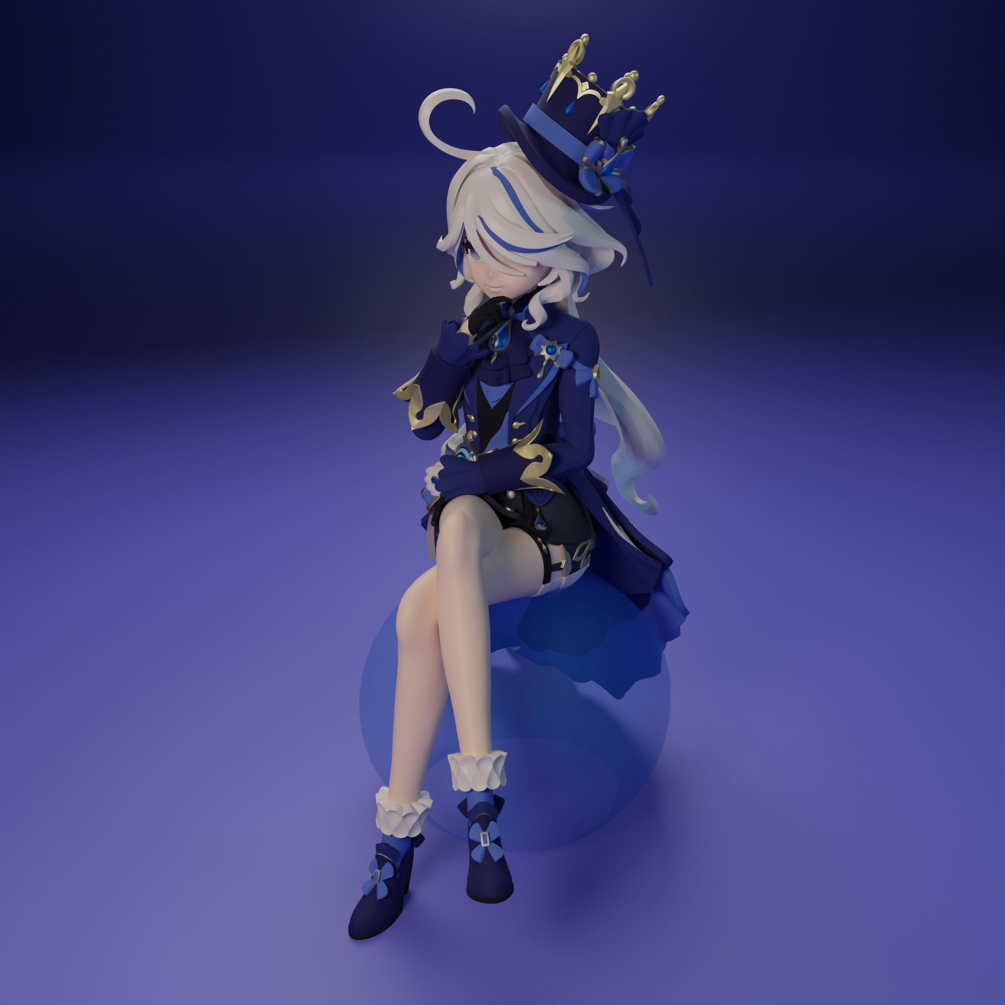 Furina Archon from Genshin Impact 3D model 3D printable | CGTrader