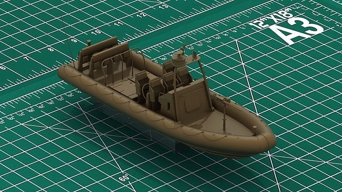 RHIB 11m NSW 3D model 3D printable | CGTrader