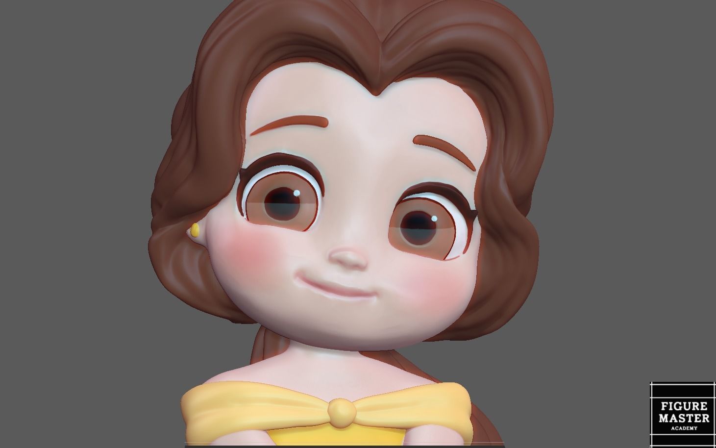 BELLE BABY BEAUTY AND THE BEAST DISNEY PRINCESS ANIMATION 3D model 3D ...