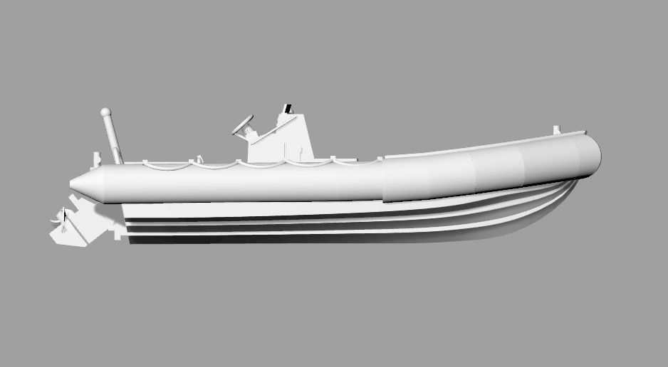 RHIB - Rigid Hull Inflatable Boat- 23 foot - Standard Navy 3D model 3D ...