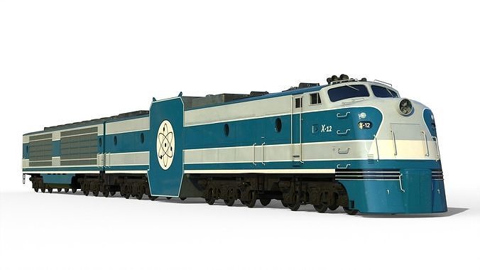 X-12 atomic locomotive concept 3D model | CGTrader