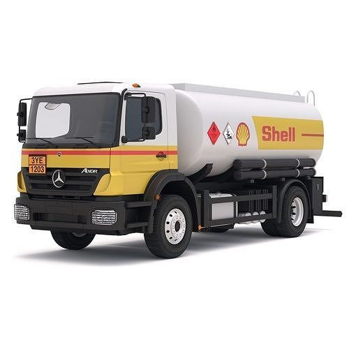 Mercedes-Benz Axor Shell Truck Tanker 3D model | CGTrader