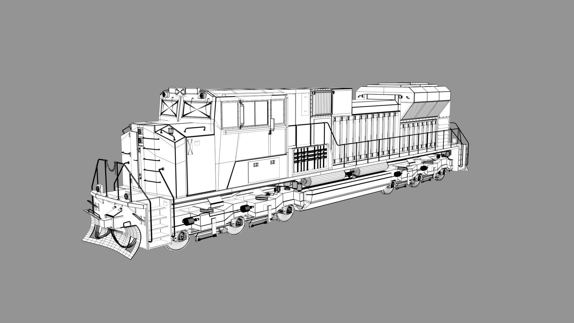 3D model 2023 Red Diesel Locomotive Low-poly 3D model VR / AR / low ...