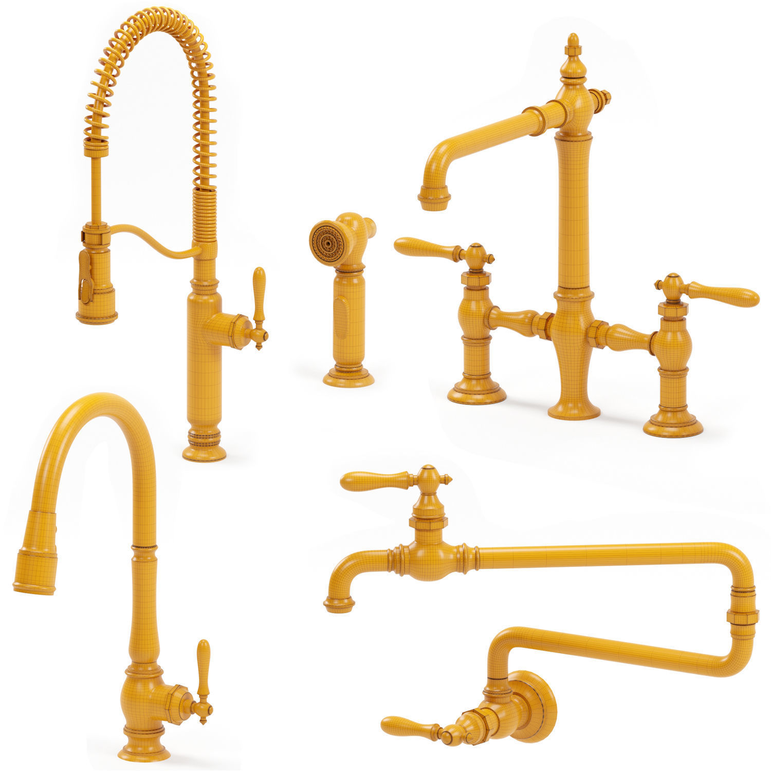 KOHLER kitchen faucet collection 01 3D model | CGTrader