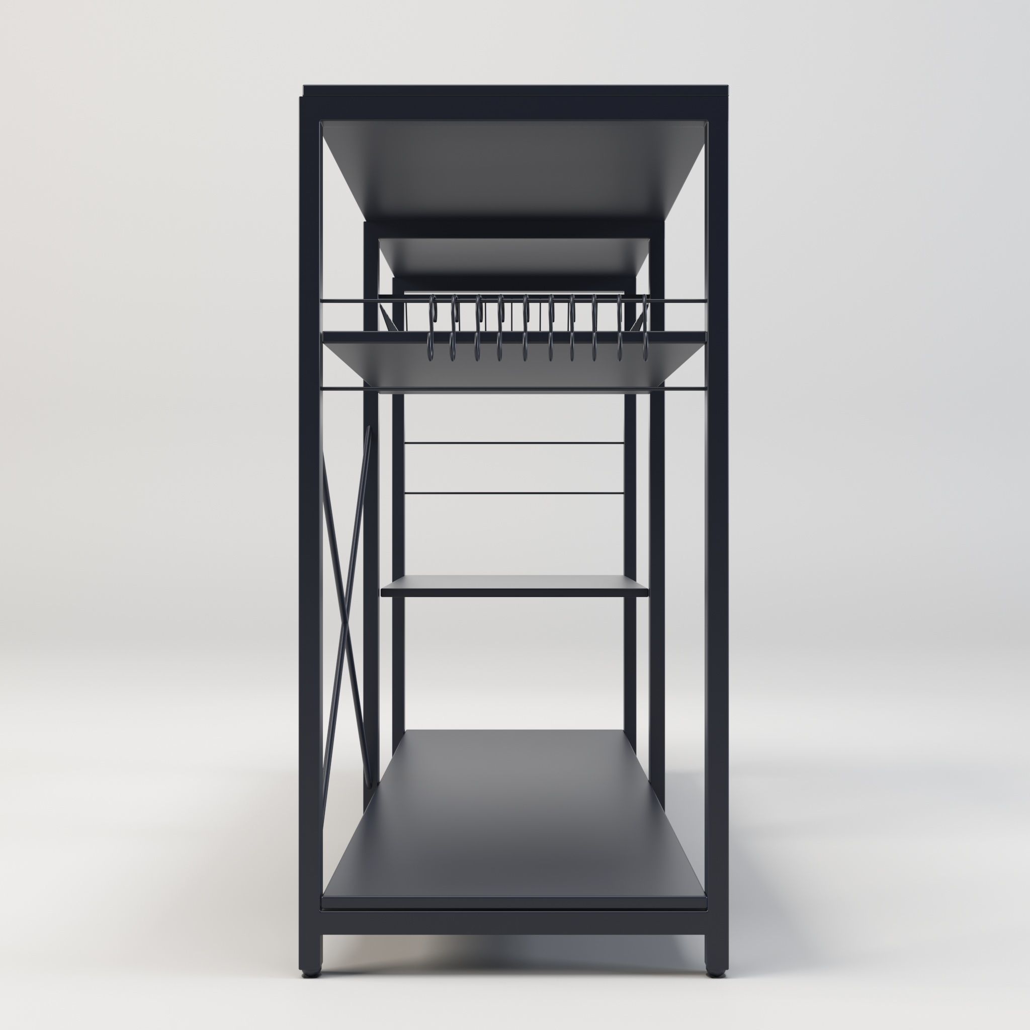 3D model Steel kitchen rack storage VR / AR / low-poly | CGTrader