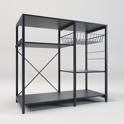 3D model Steel kitchen rack storage VR / AR / low-poly | CGTrader