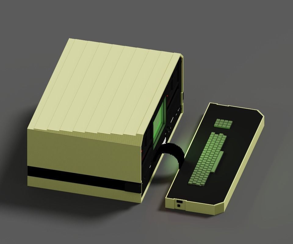 3D model Retro Computer Model Terminal VR / AR / low-poly | CGTrader
