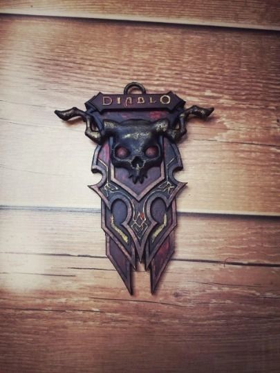 Diablo banner crest 3d printing stl free 3D model 3D printable | CGTrader