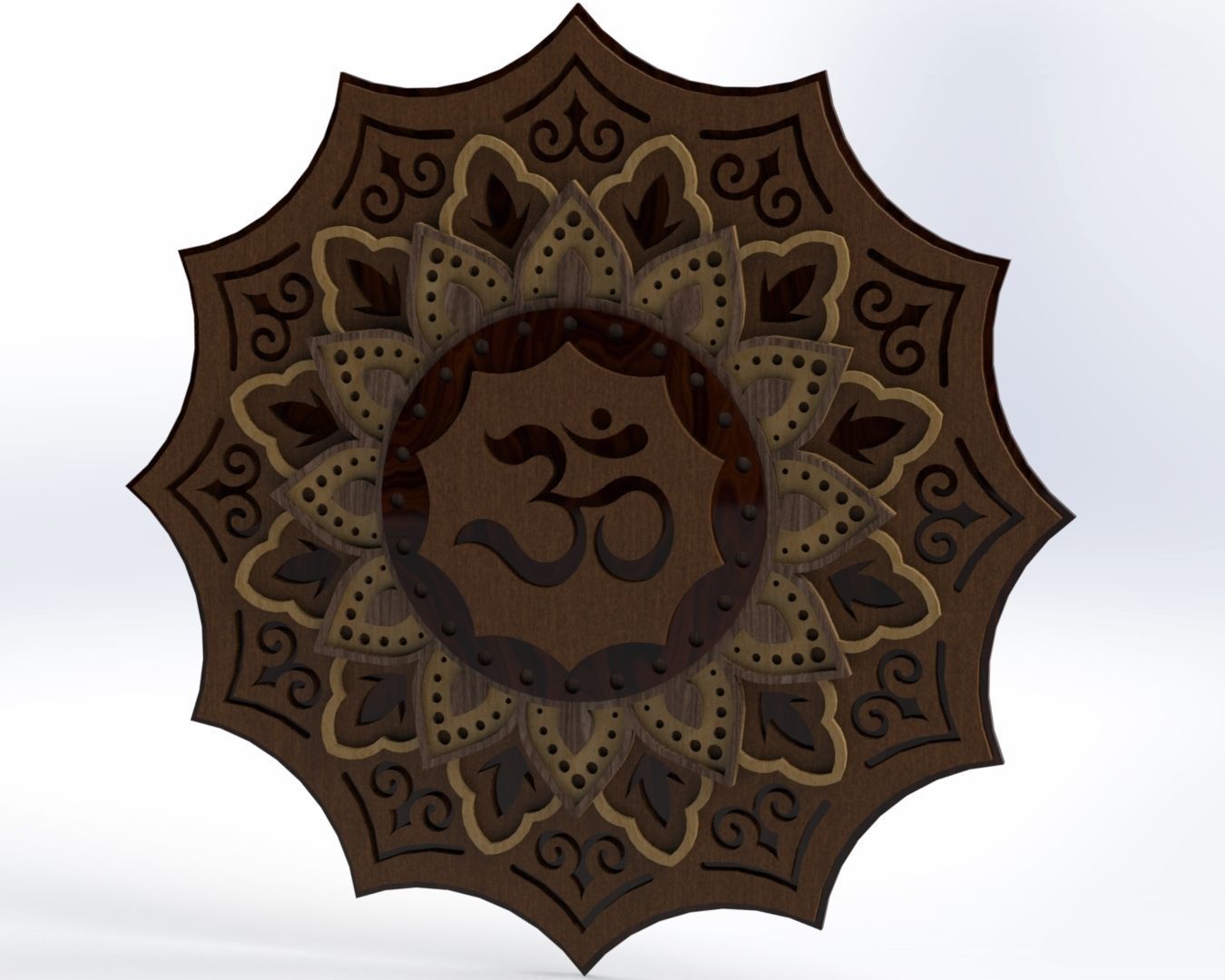 6 LAYER MANDALA DECORATION CNC AND LASER CUT 3D print model 2 3D model ...