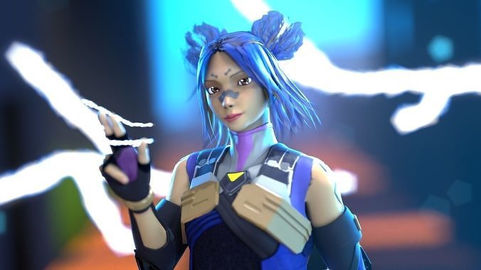 3D model rigged valorant neon VR / AR / low-poly | CGTrader