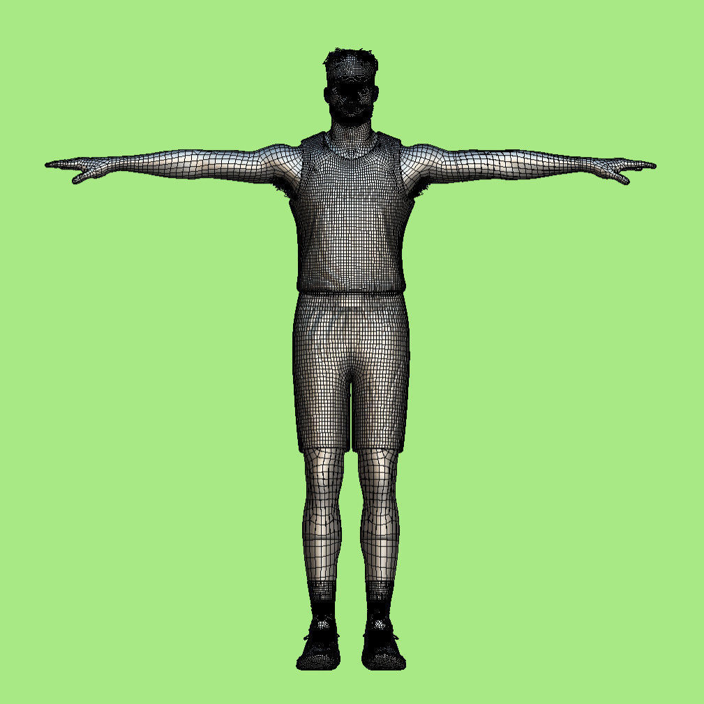 T-Pose D Angelo Russell Los Angeles Lakers NBA 3D model animated rigged ...