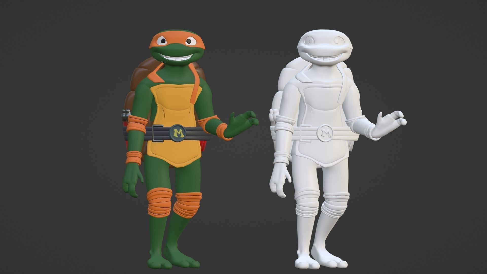 Michelangelo - TMNT 3D model rigged | CGTrader