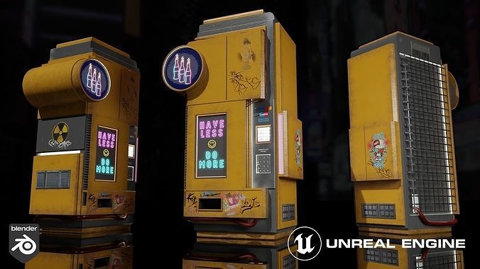 3D model Cyberpunk Vending Machine VR / AR / low-poly | CGTrader
