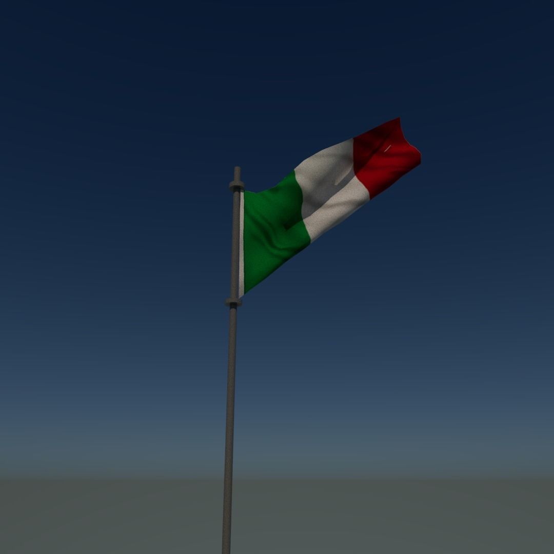 3D model Flag of Italy VR / AR / low-poly | CGTrader