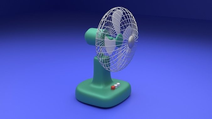 Desk Fan - office and home appliances free 3D model animated | CGTrader