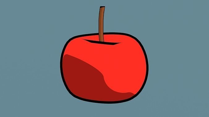 Stylized anime apple 3D model | CGTrader