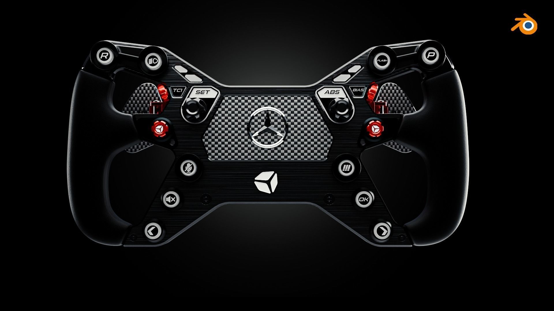 Mercedes AMG GT Cube Controls Wheel 3D model | CGTrader