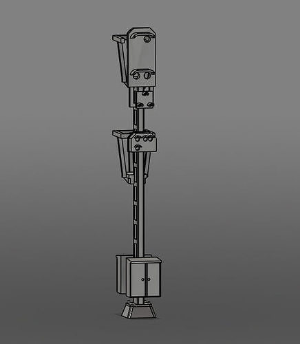 Entry signal with blocking signal DB 3D model 3D printable | CGTrader
